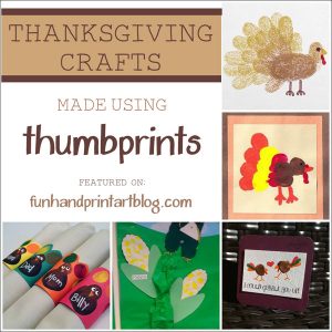 Super Cute Thanksgiving Thumbprint Crafts For Kids - Fun Handprint Art