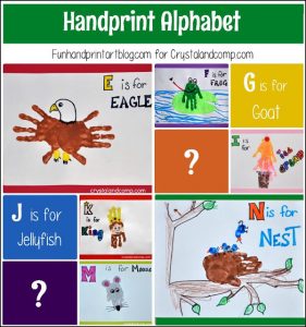 Handprint Alphabet Crafts - Fun Handprint Art