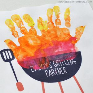 Handprint Grill and Gift Idea for Father's Day - BBQ Loving Dads