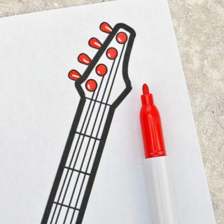 'Dad You Rock Card' for Father’s Day - Printable Guitar Template