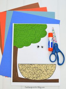Easy Baby Blue Bird Craft With Template - Fun Handprint Art